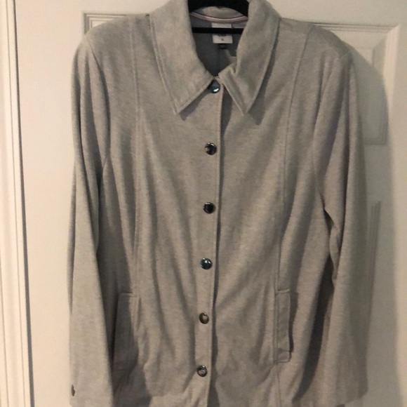 CAbi | Jackets & Coats | Cabi Light Grey Jacket Xl | Poshmark